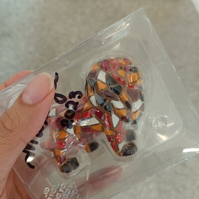 Mosaic Blue Bull Statue With Big Horns Made With Marble Dust and With ...