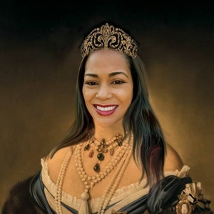 Custom Human Portrait, Royal Woman Portrait, Christmas Woman Gift Mom ...