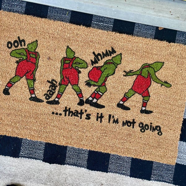 Funny Doormat, Christmas Doormat, Funny Christmas Doormat, Grinch ...
