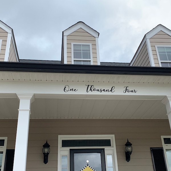 Custom Script House Numbers, Haven Style Home Address Sign - Etsy