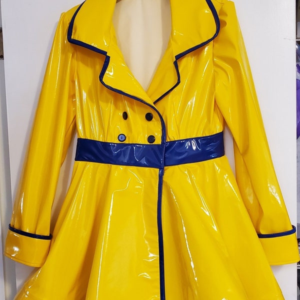 SUNFLOWER YELLOW Shiny Glossy PVC Pleather Stretch Fabric (58 In.) Sold ...