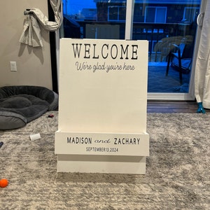 DIY Tutorial Flower Box Welcome Sign Picture and Text Instructions ...