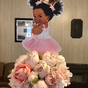 3 Purple Gold Princess Centerpieces African American Birthday | Etsy