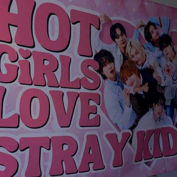 SKZ Han Jisung Hot Girls Concert Banner, Stray Kids Members Kpop Flag ...