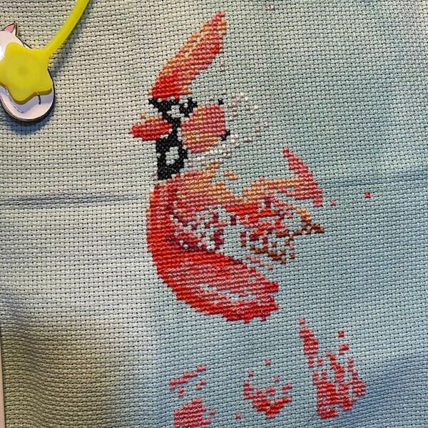 Cardinals Heart Cross Stitch Pattern 2 Instant PDF Download ...