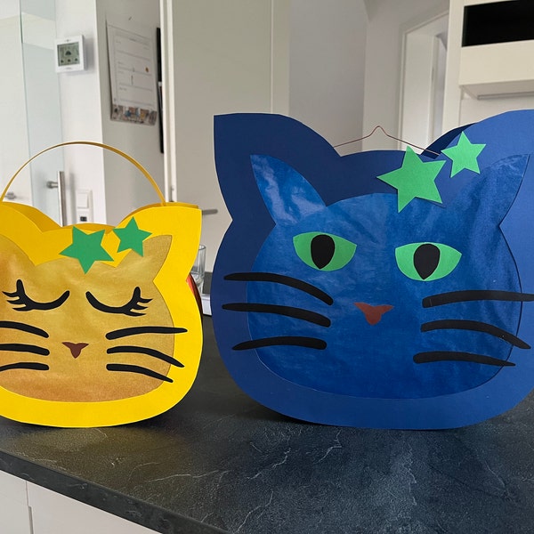 Cat Lantern Craft Template PDF Craft Instructions for Download • St ...