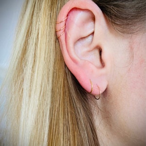 Hoop Earring.huggie Earring.conch Hoop.piercing.nose.helix - Etsy