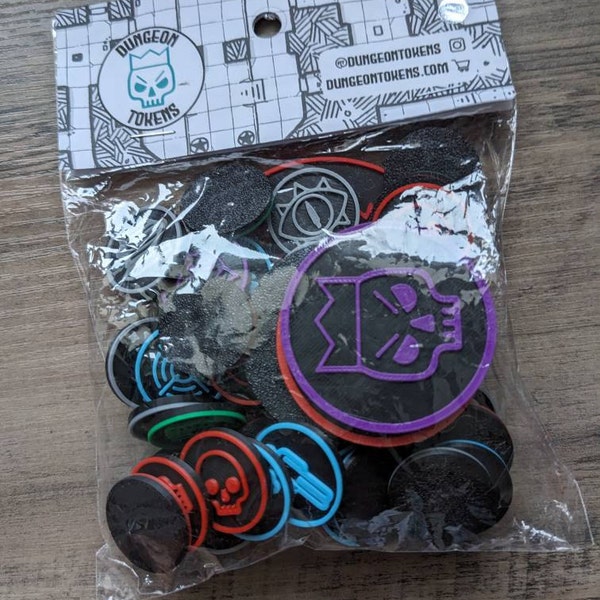 DND Condition Ring Set (65) - Status Effect Markers - Etsy