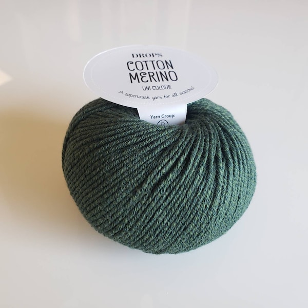 DROPS Cotton Merino Yarn Soft Wool DK Light Worsted Yarn Superwash ...