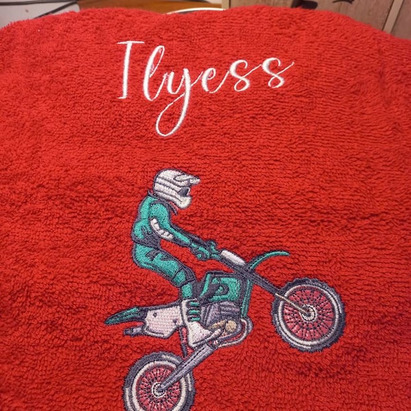 Motocross Rider - Machine Embroidery Design. Dirt Bike Embroidery ...