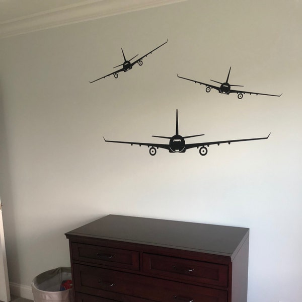 Jet Airplane Wall Decal Large Vinyl Decoration Sticker Passenger Art ...