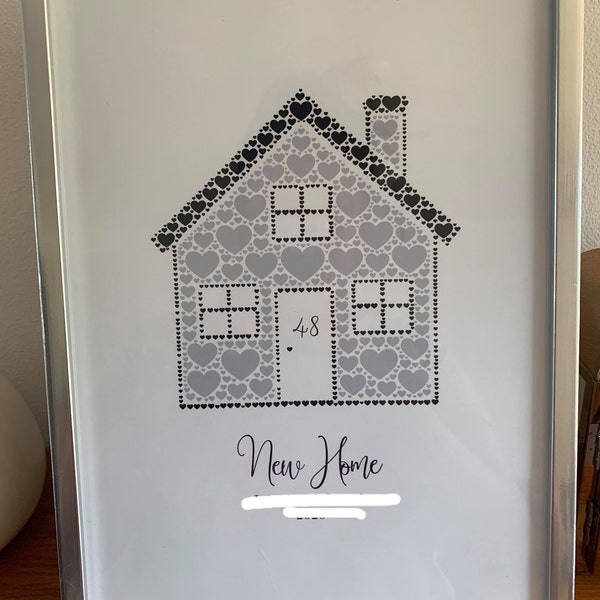 Personalised Home Print - Custom Names Wall Art Frame - House Warming ...