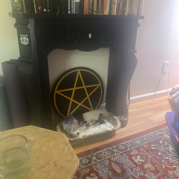 Pentagram Wooden Altar Pentacle - Etsy