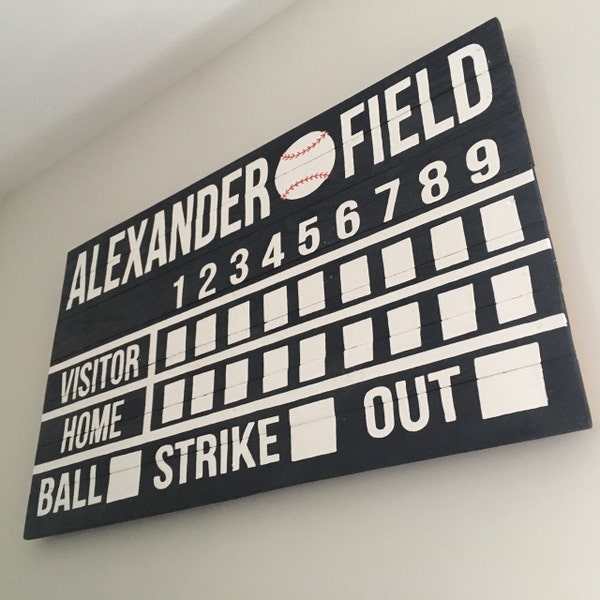 Baseball Scoreboard | Various Sizes | Personalized Sports-themed Room ...