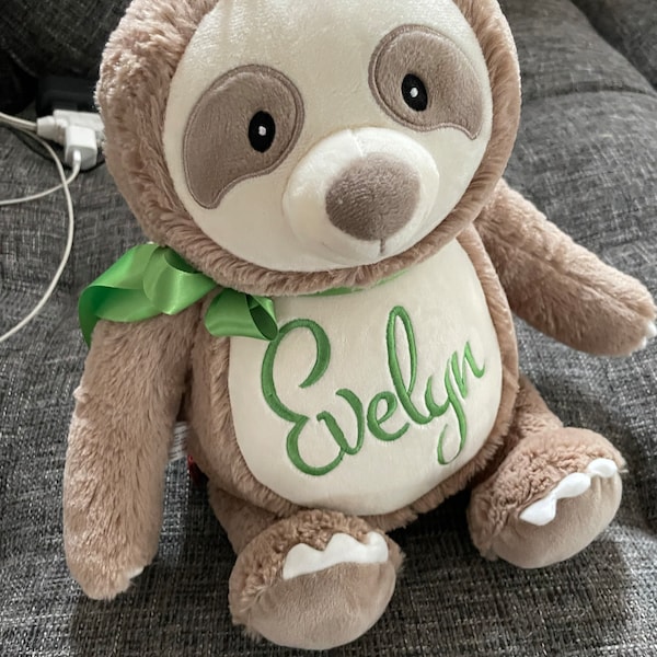 Personalized Stuffed Sloth, Personalized Baby Gift,birth Announcement ...