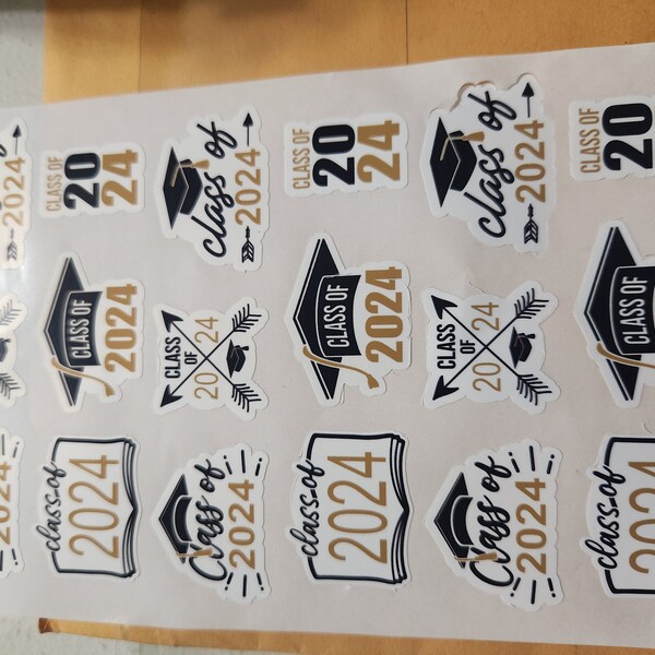 Class of 24 Sticker Sheet |graduation Sticker | Sticker | Class of 2024 ...