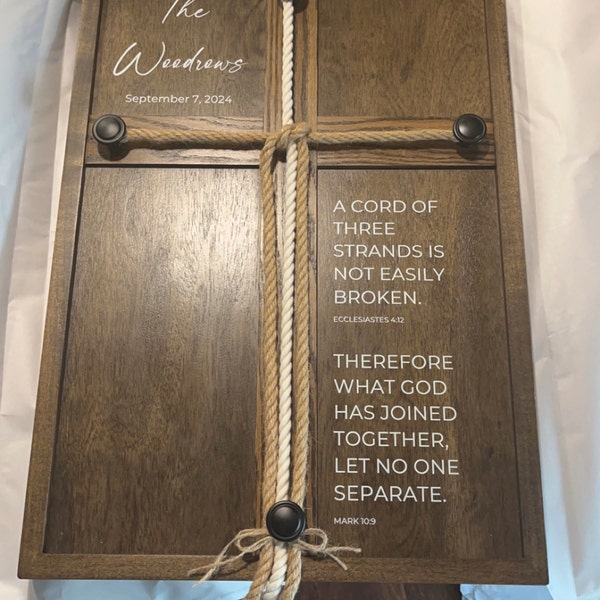 A Cord of Three Strands | What God Joined Together | Wedding Unity ...