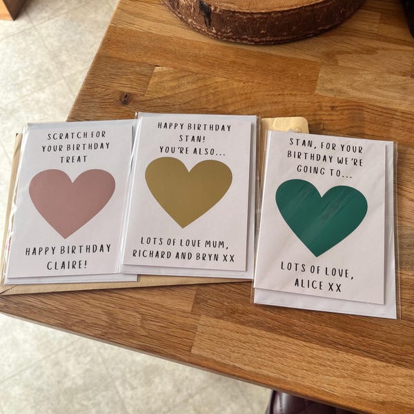 Personalised Wedding Favours, Personalised Win a Drink Scratch Cards ...