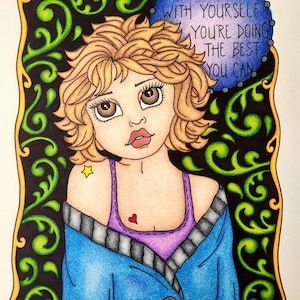 5 Pages Burlesque Mermaids to Color Digital Coloring for Adults Fun ...