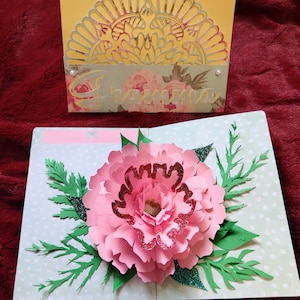 3D Pop-up Rose Greeting Card Flower Pop up Card Printable 3d - Etsy