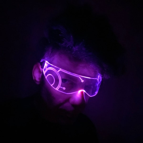 The Original Illuminated Cyberpunk Cyber Goth Visor Tron V3 Visor ...