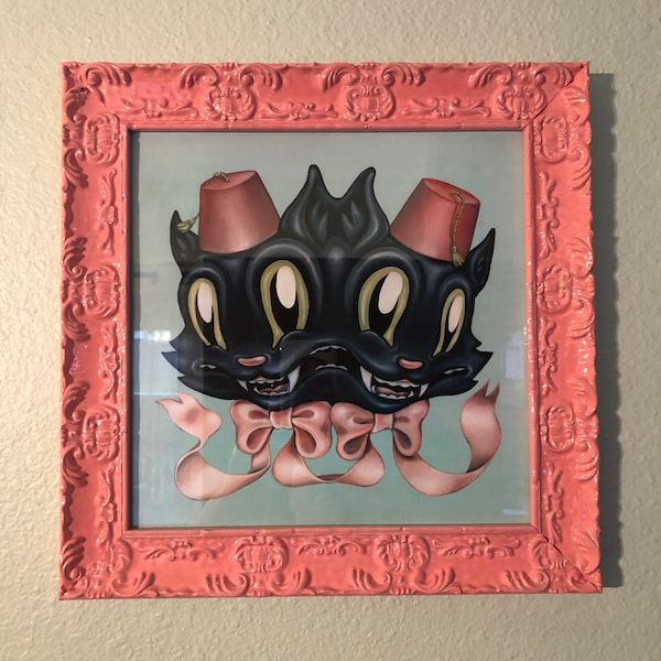 Victorian Picture Frames Pink Purple Glossy Lacquer Ornate Funky ...