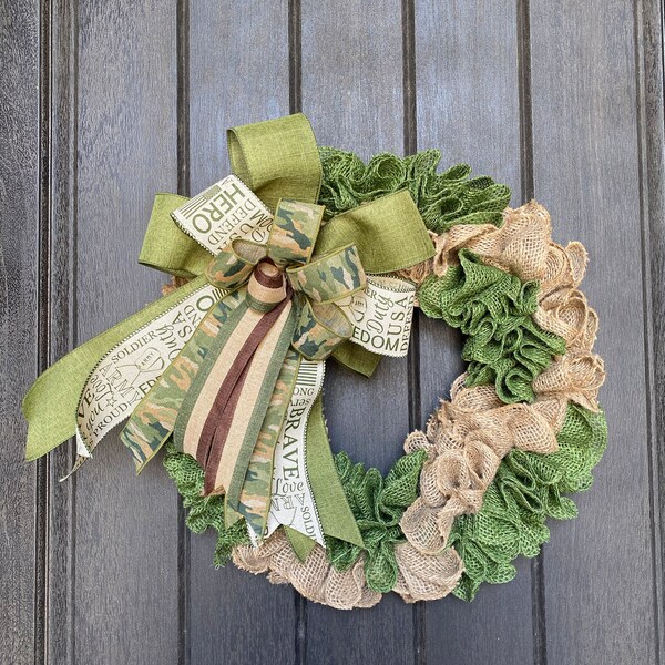 Army Wreath for Front Door, US Army Wreath, Military Wreath, Soldier ...