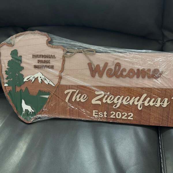 National Park Welcome Sign 3D, Personalized National Park Sign, Custom ...