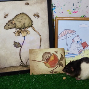 Rowdy Rats Whimsical Art Print - Etsy