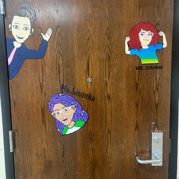 Bitmoji Decal, Personalized Decal, Teacher Door Decor - Etsy