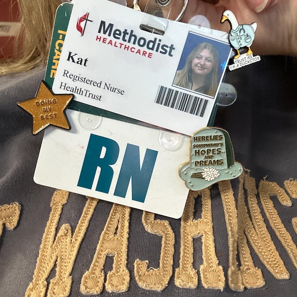 Personalized Badge Buddy, Badge Plaque, Custom Engraved Wording, Fits ...