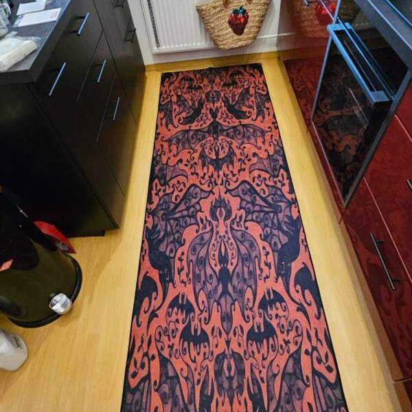 Gothic Decor Rug, Drops of Blood, Blood Rug, Horror Rug, Gothic Pattern ...