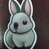 Himalayan Rabbit Sticker; Chibi Printed Vinyl Californian Bunny Sticker ...