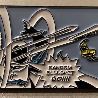 Moon Knight Random Bullshit Go Meme Custom Fan Made Enamel Pin 2.25 ...