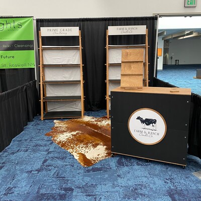 Vendor Table VC-04-C-W-NT With Branded Panel and Castor Wheels ...