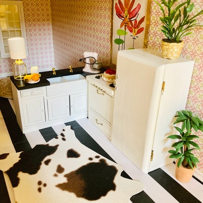 Adelaide Scoop Arm Sofa Pearl White Macy Mae 1:12 Scale Miniature ...