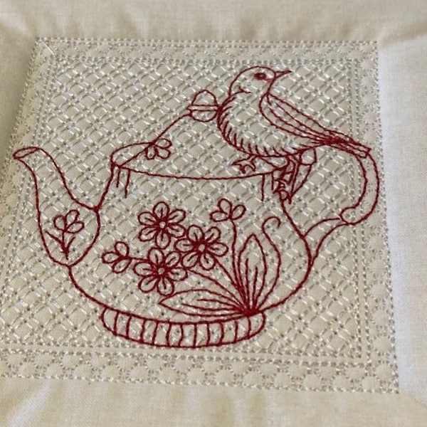 QUILT BLOCK EMBROIDERY Background #2 (background Only) - Fits a 5x5 ...