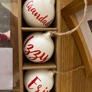 Christmas Bauble Name Labels, Decal Vinyls, Personalised Name Labels ...
