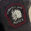 Wolf Patch - Embrace Your Anger - Feral Wolf - Original Design Printed ...
