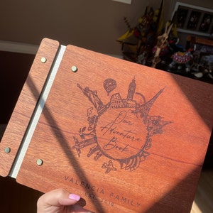 Our Adventure Book Engraved and Personalized Custom Wood Adventure ...