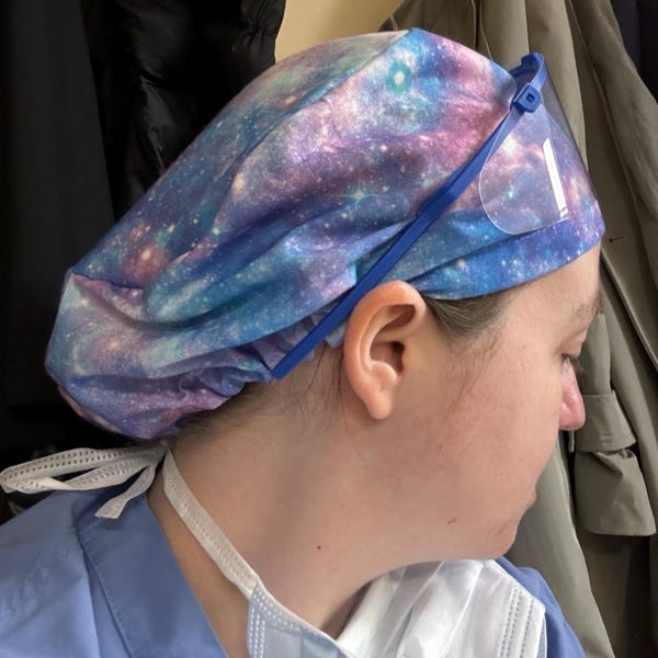 Retro Vibes Euro Scrub Cap for Women, Surgical Cap Satin Lined ...