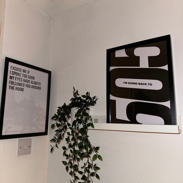 Oasis Supersonic Wall Art Typography Music Poster Home Decor A5 A4 A3 A2 Lyrics Print Indie Rock ...