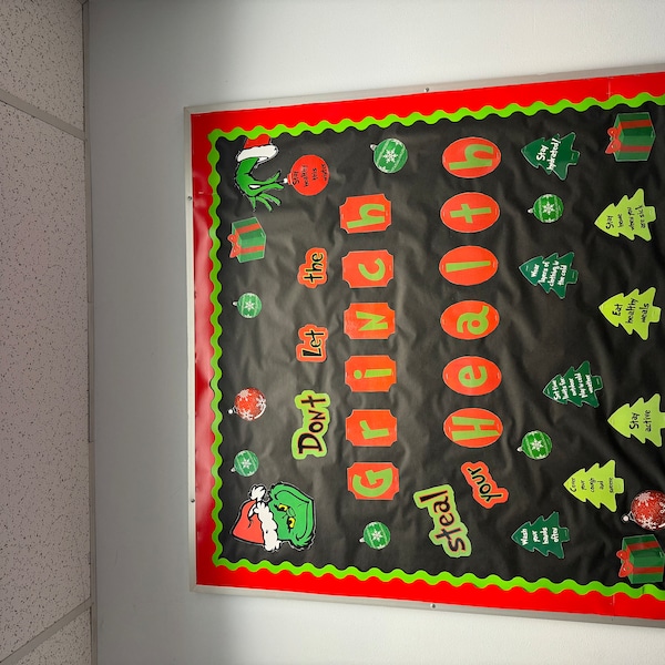 Christmas/december/winter Health Bulletin Board/door Decor Kit for ...