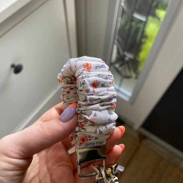 Pastel Yellow Scrunchie Keychain Scrunchie Key Fob Ring Scrunchie ...