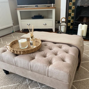 Handmade Deep Foam Thick Chesterfield Footstool Coffee Table - Etsy UK