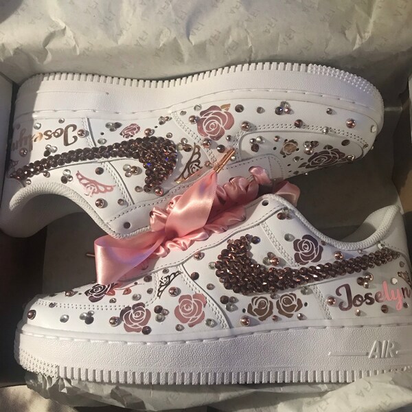 Custom Design Bedazzled AF1 for Quinceañera/ Mis XV Años/ Weddings ...