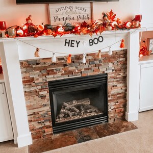 Hey Boo Banner With Felt Ghost Halloween Banner Halloween Decorations ...
