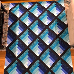 2 Sizes Waterfall II Quilt Pattern PRINTED Throw and Queen - Etsy