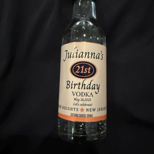Custom Birthday Vodka Bottle Label/customizable Tito's Label/birthday ...