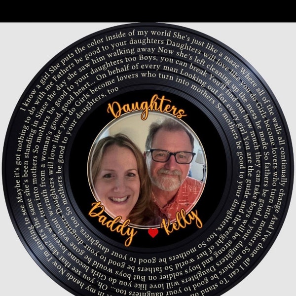 Fathers Day Gift From Daughter, Personalized Dad Daughter Record, Gift ...